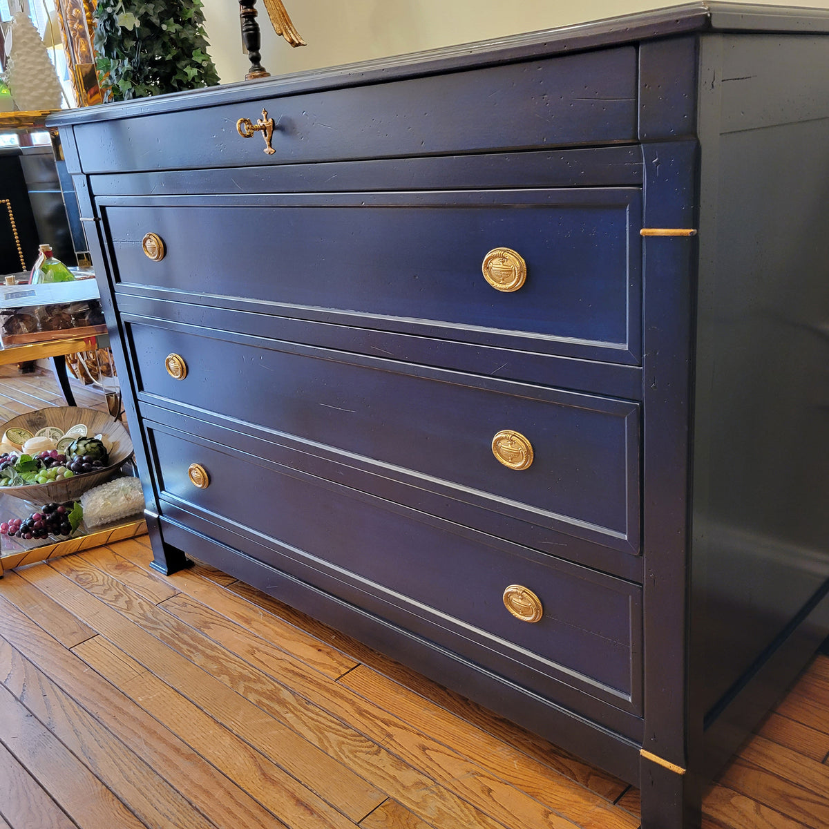 Directoire Chest of Drawer - Finished in Bleu Gabriel – Tradition De France